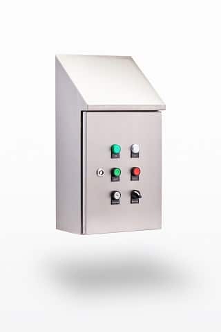 Heavy Duty Stainless Steel Sloping Roof Enclosures - IP Enclosures UK